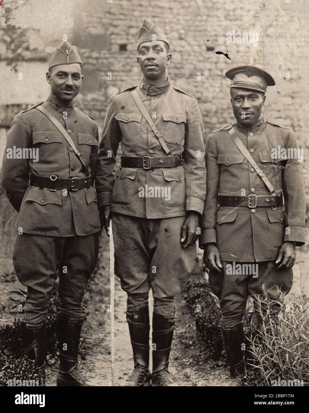 Officers of the 2nd Battalion, 372nd Infantry in France: 2nd Lt. Tom ...