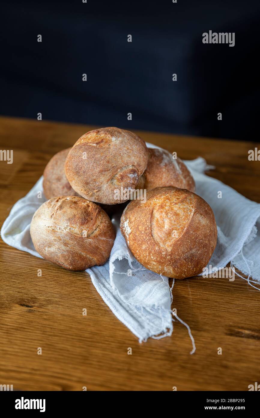 homemade sourdough small bread Stock Photo - Alamy