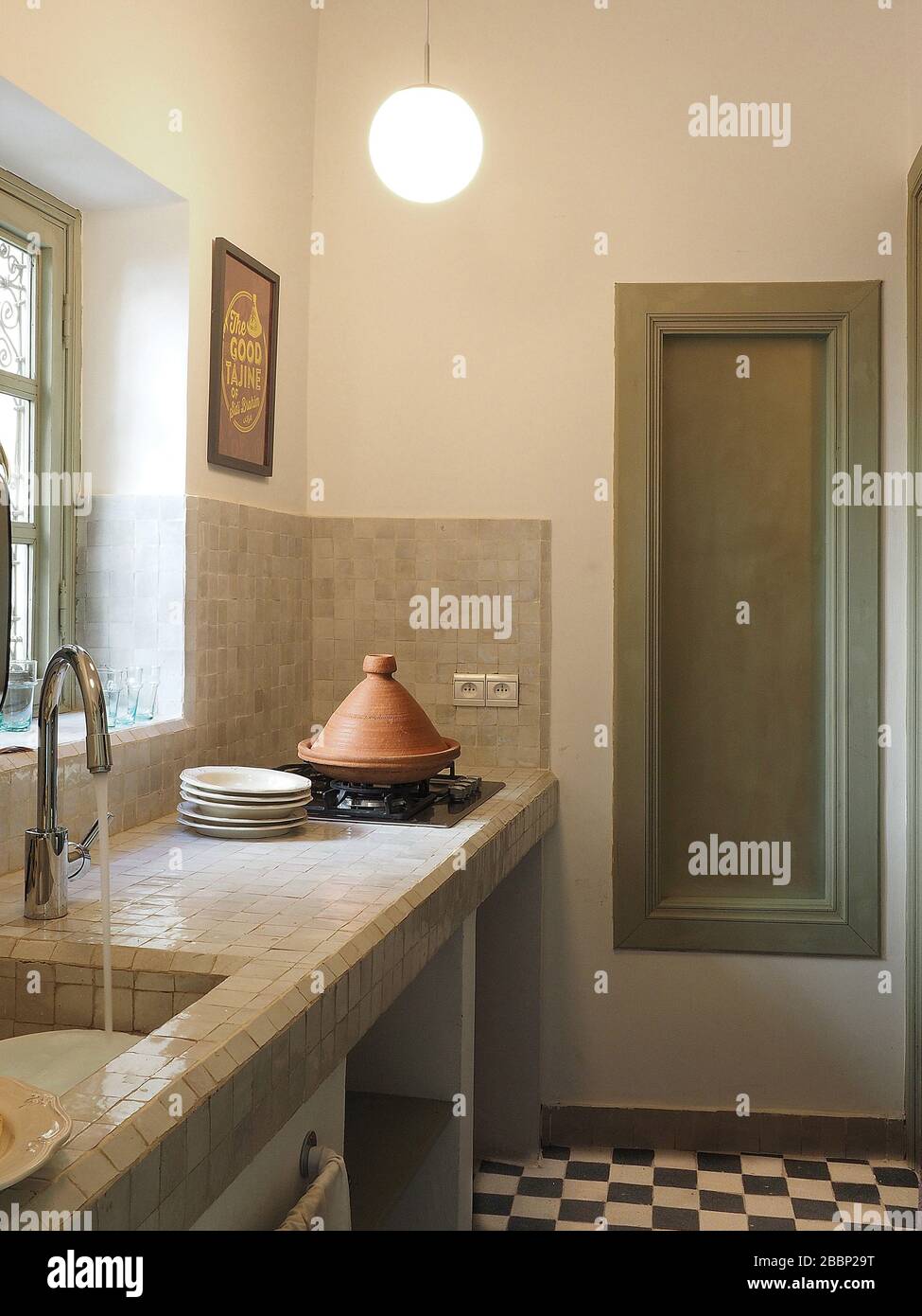 Interior of renovated private riad, Medina, Marrakech, Morocco, North ...