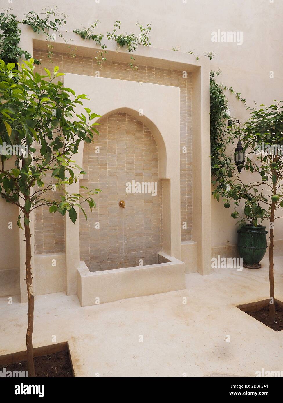 Interior of renovated private riad, Medina, Marrakech, Morocco, North ...