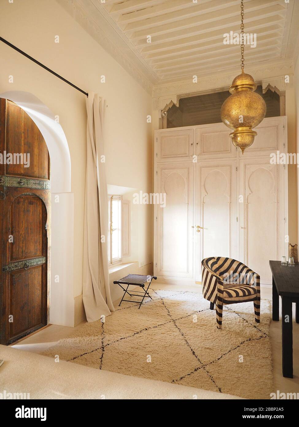 Interior of renovated private riad, Medina, Marrakech, Morocco, North ...