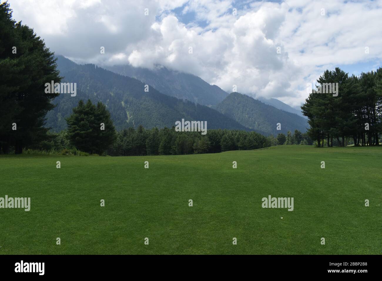 An eye catching view of golf course at Pahalgam Kashmir.This golf ...