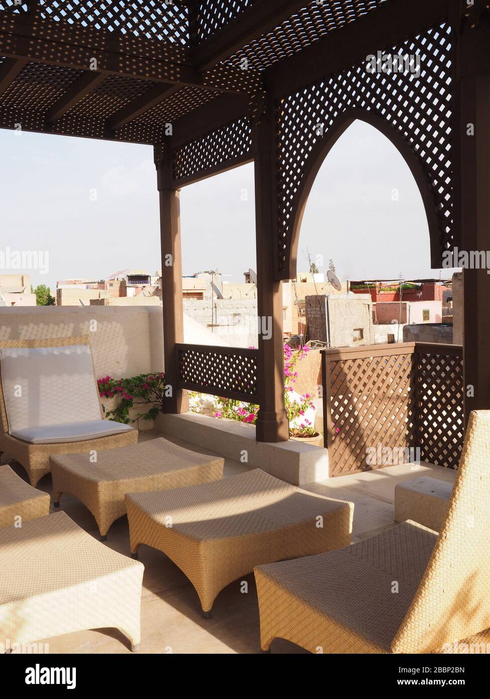 Interior of renovated private riad, Medina, Marrakech, Morocco, North ...