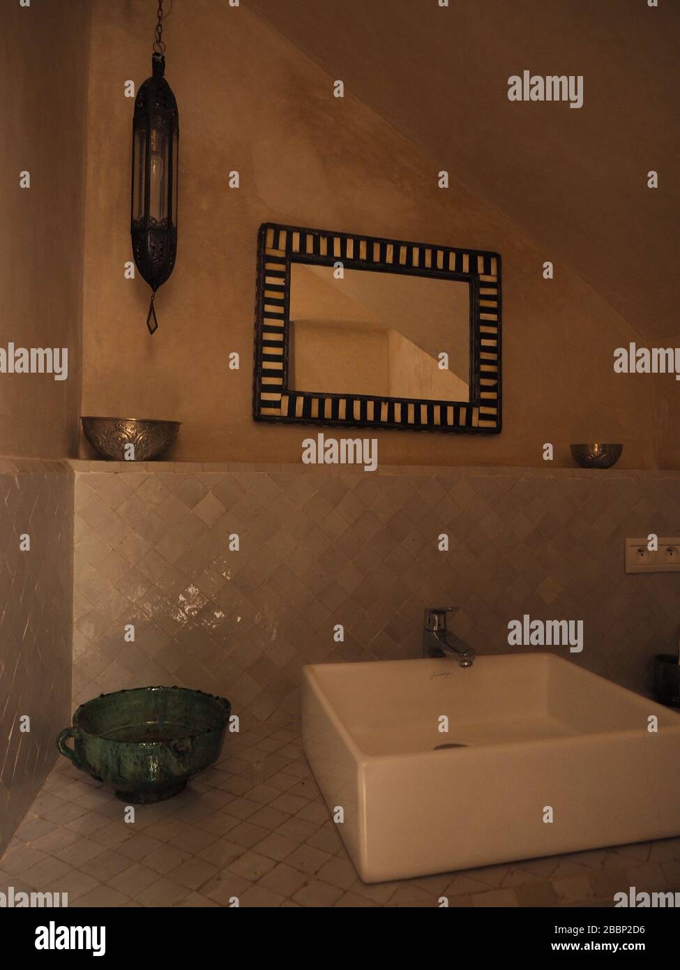 Interior of renovated private riad, Medina, Marrakech, Morocco, North ...