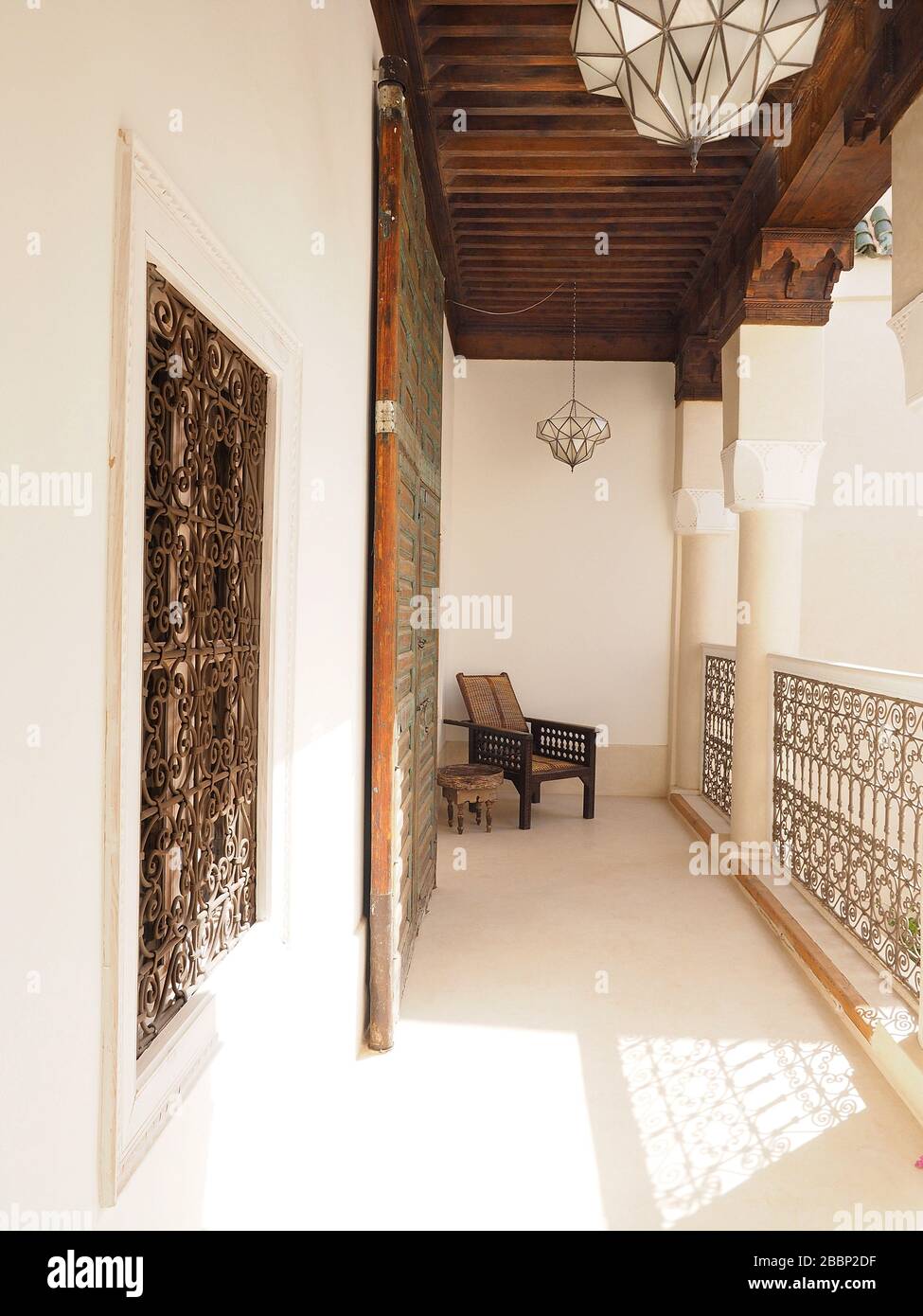 Interior of renovated private riad, Medina, Marrakech, Morocco, North ...