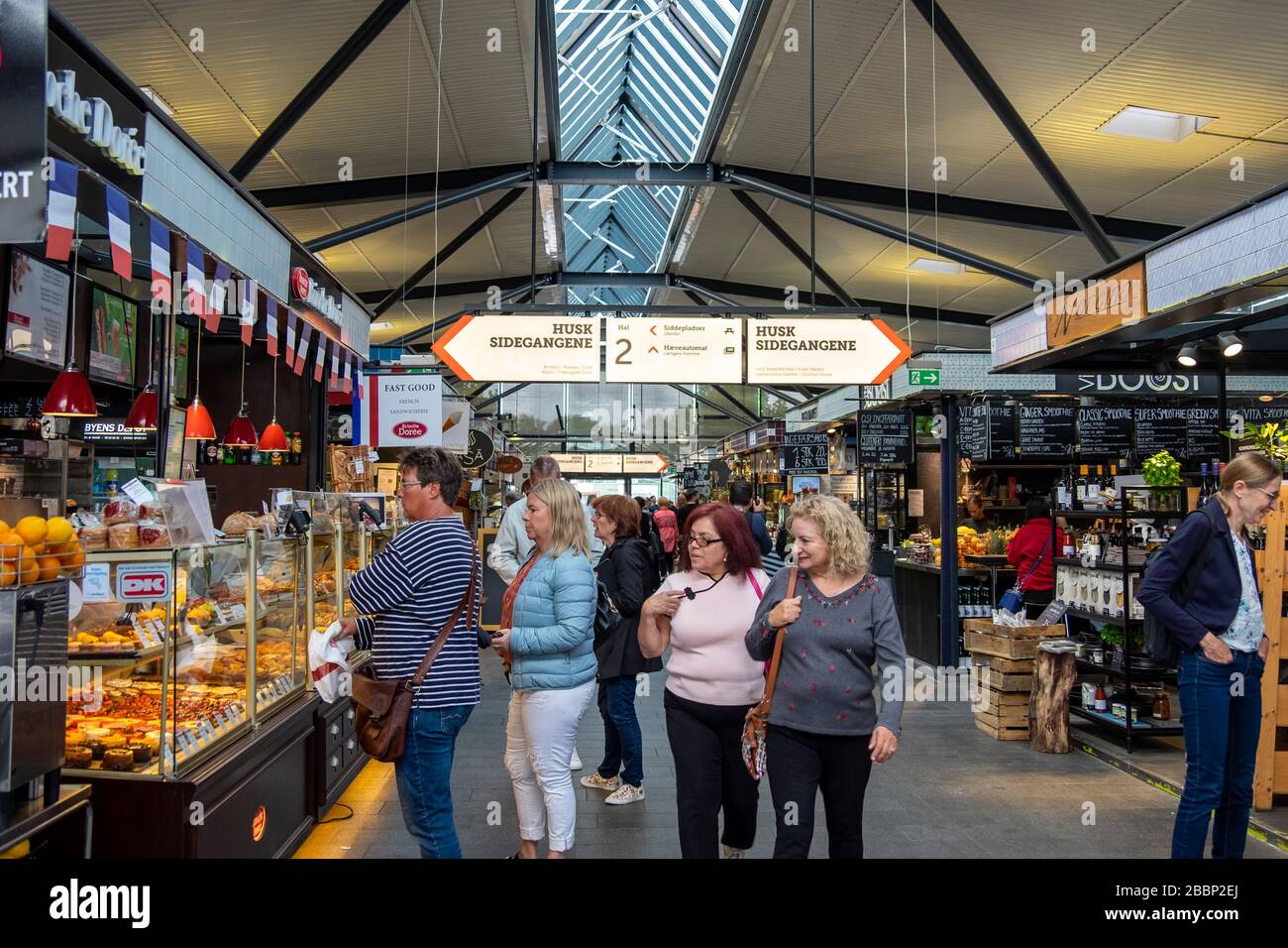 Torvehallerne indoor food market in Copenhagen, Denmark, Europe Stock ...