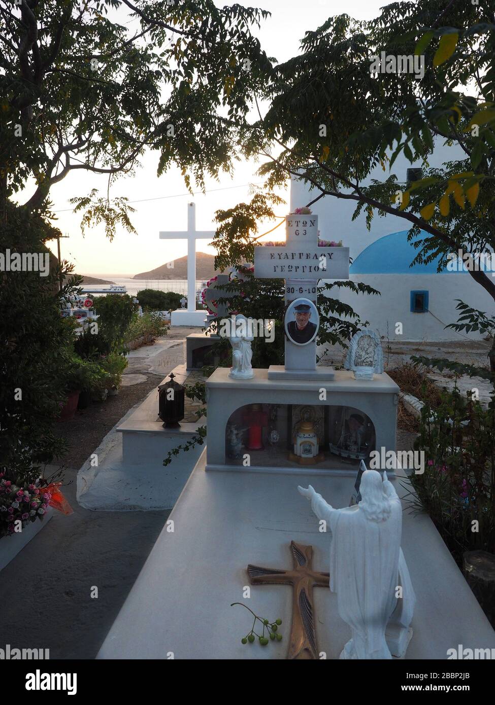 Cemetery, Lipsi Island, Twelve Islands, Aegean Sea, Greece, Europe ...