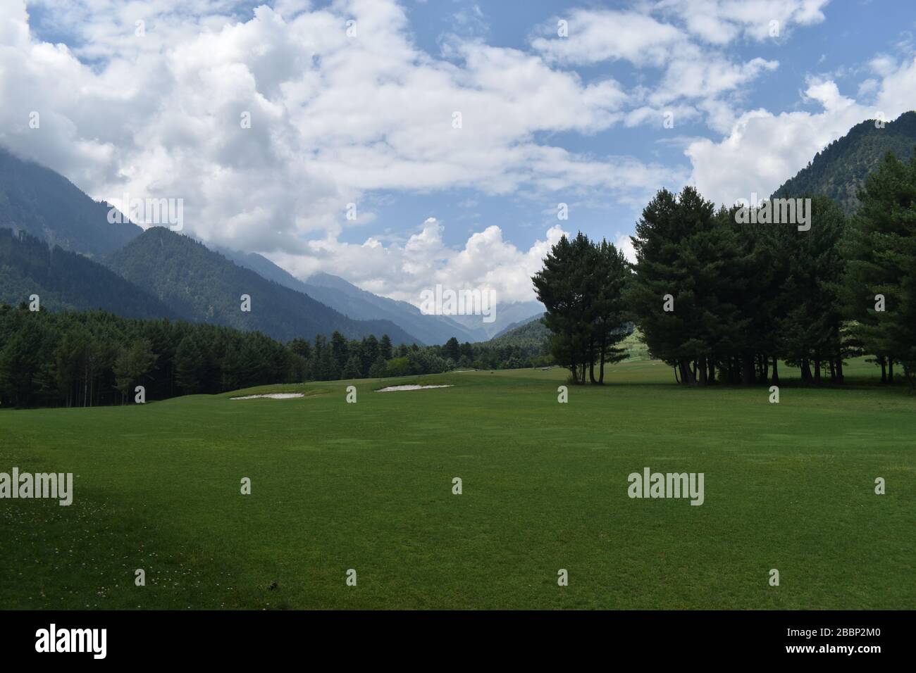 An eye catching view of golf course at Pahalgam Kashmir.This golf ...