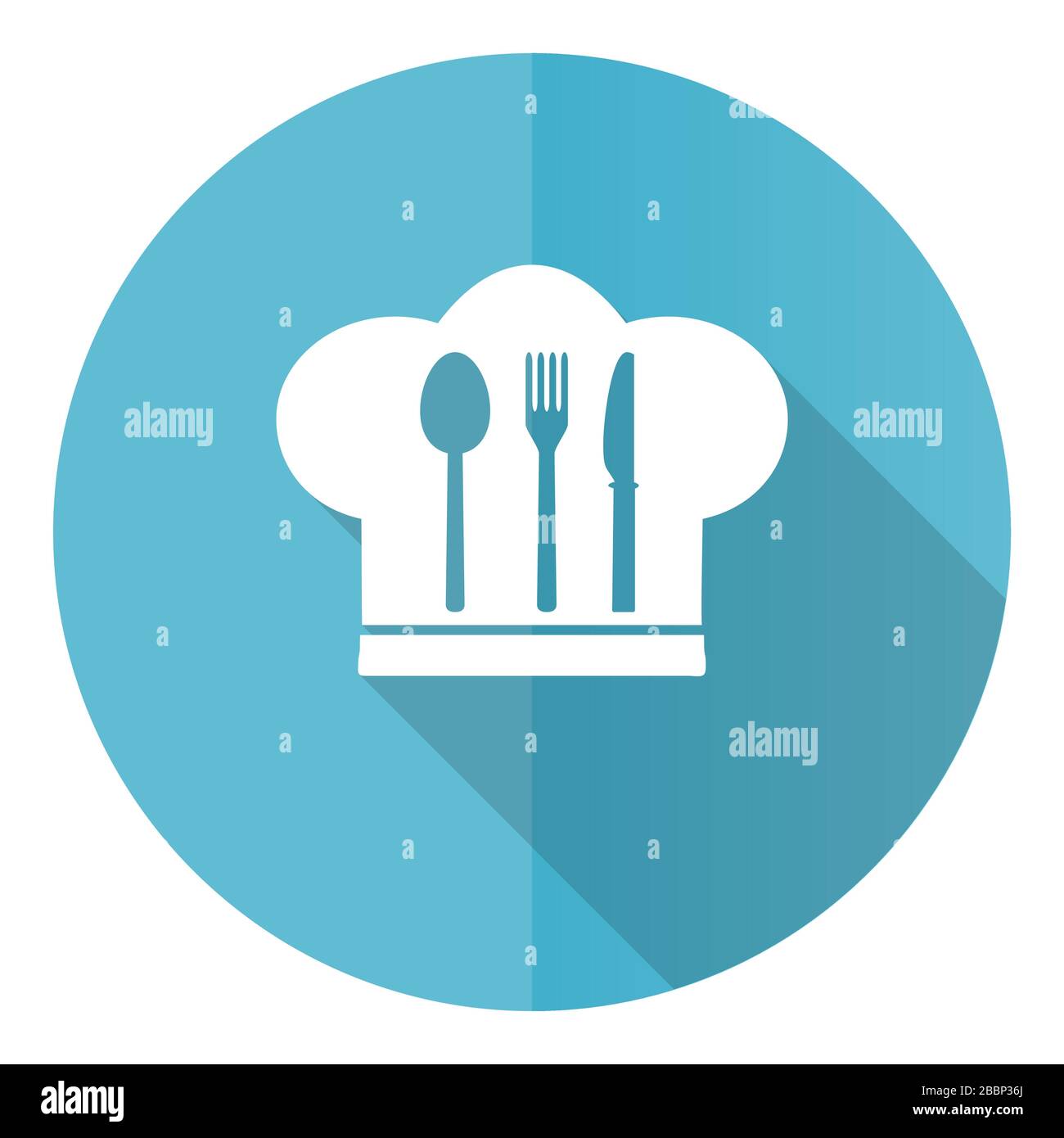 Chef hat on blue background Stock Vector Images - Alamy