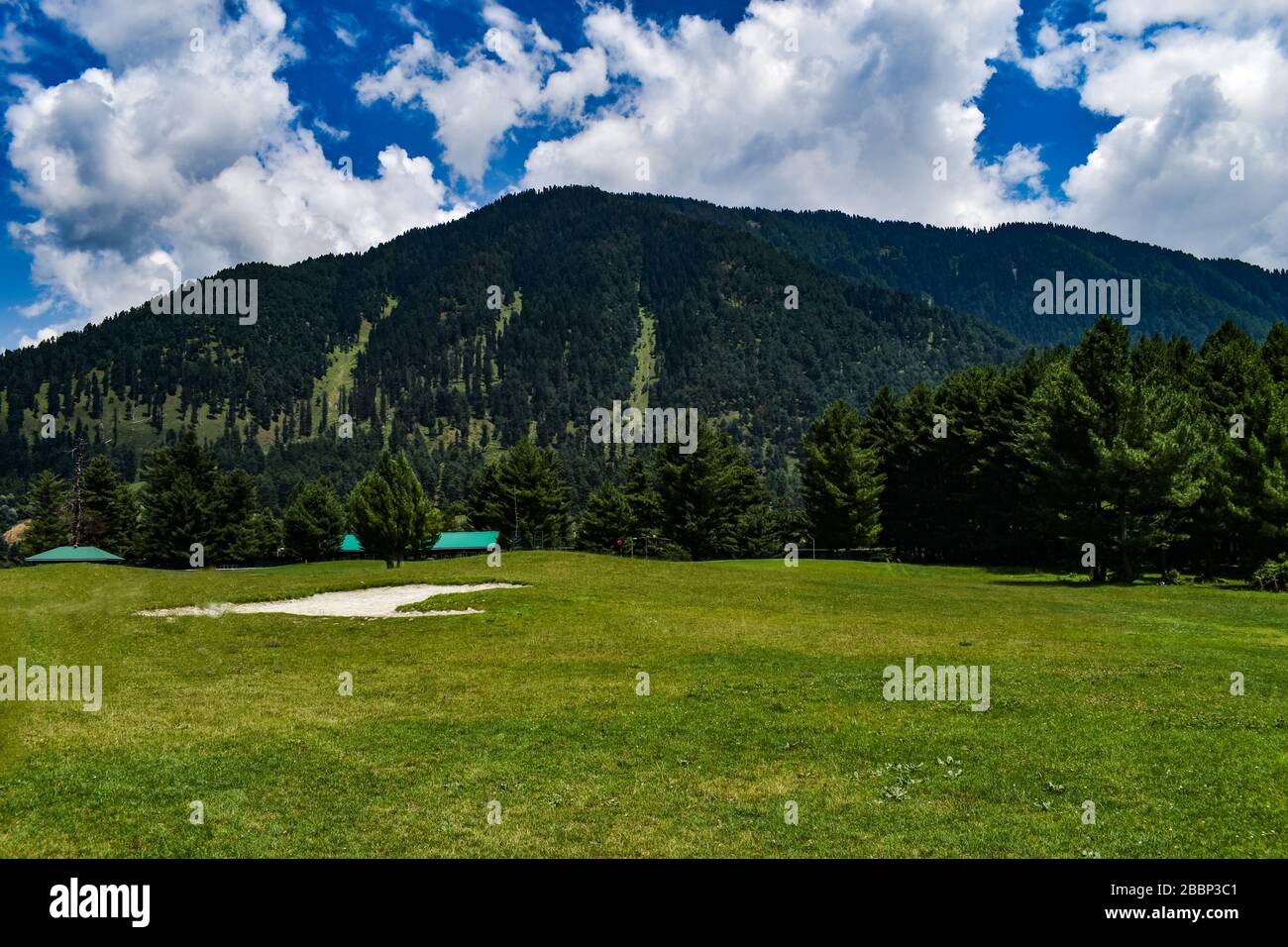 An eye catching view of golf course at Pahalgam Kashmir.This golf ...