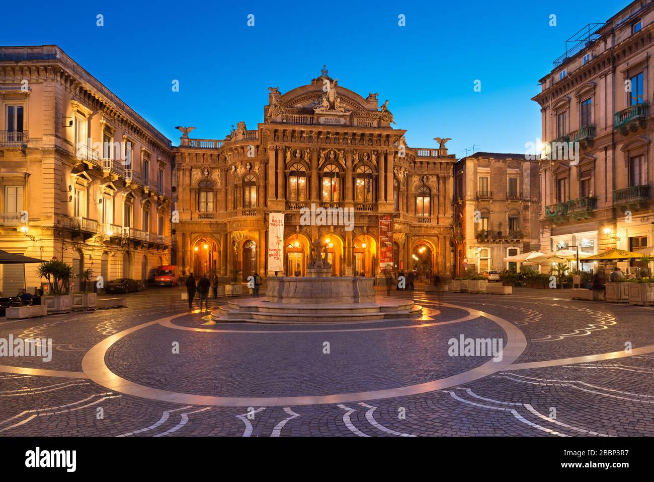Catania - April 2019, Sicily, Italy: View of The Bellini Theater ...