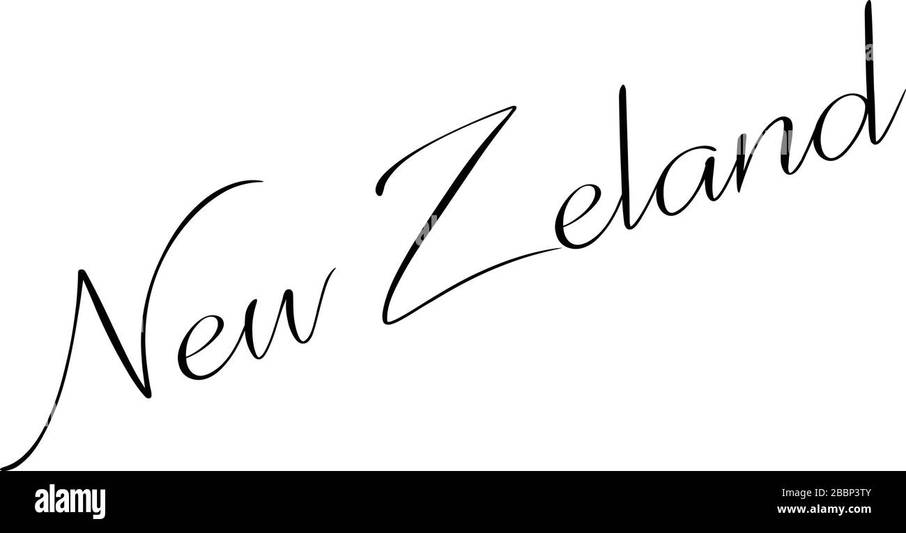 New Zeland text illustration on white background Stock Vector Image ...