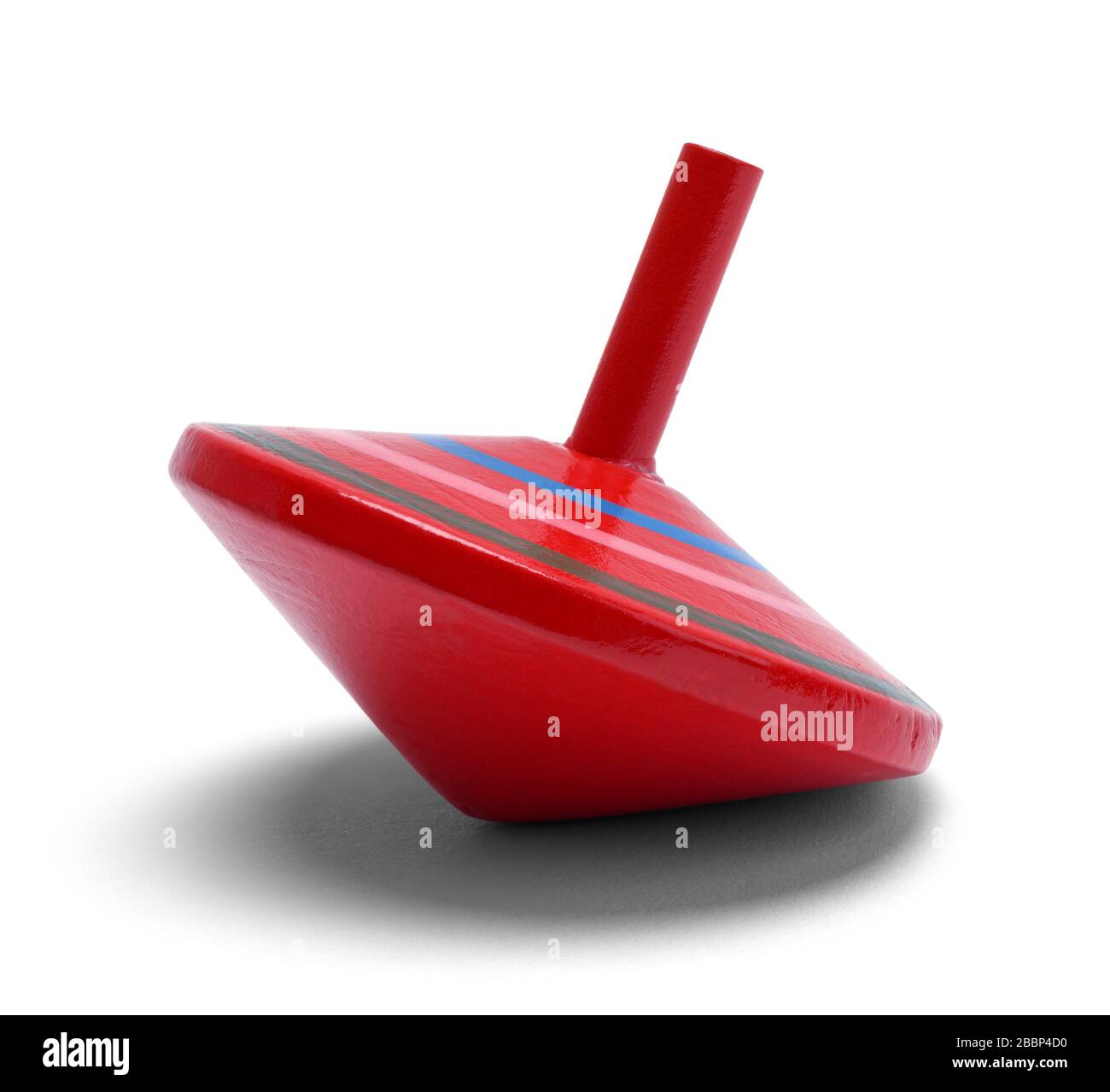 Wood Red Toy Top Isolated on White Stock Photo - Alamy