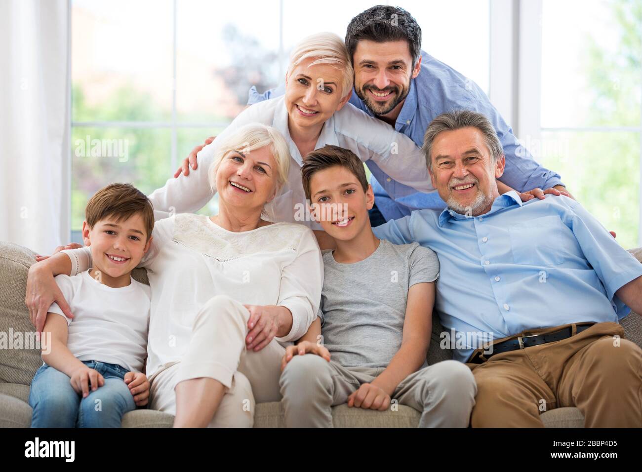 Family of three generations having fun together Stock Photo - Alamy