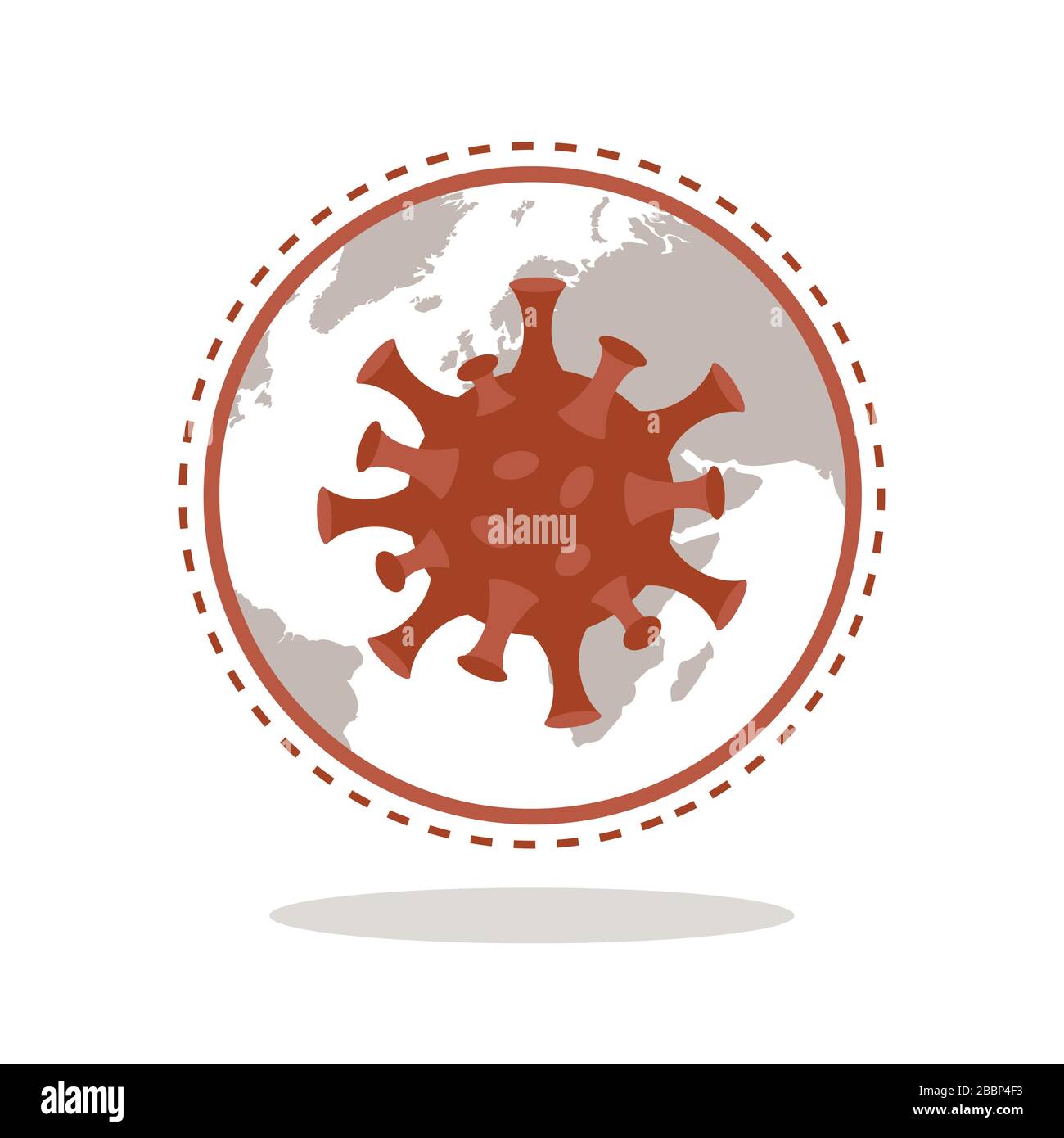 warning sign virus around the globe vector illustration EPS10 Stock ...