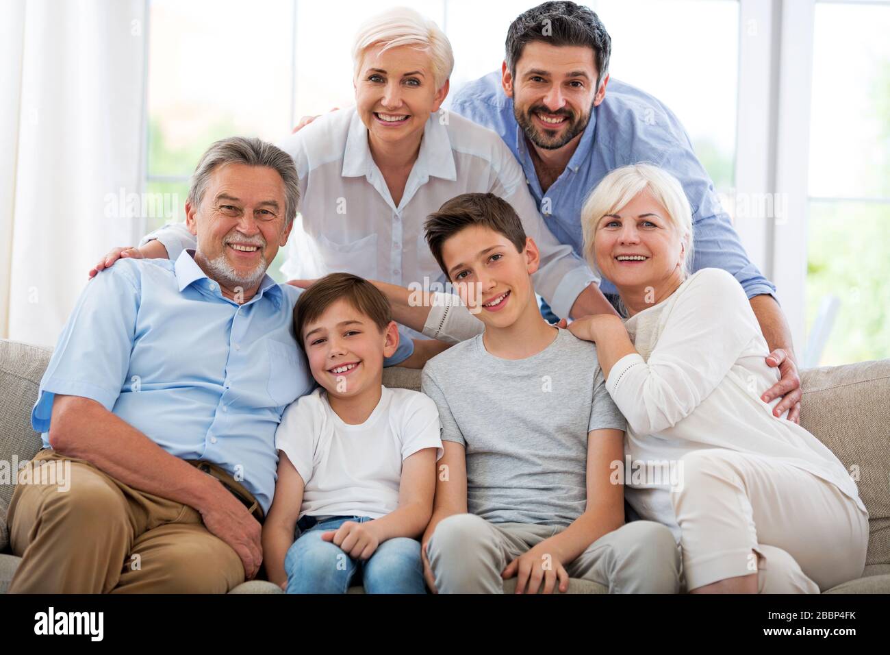 Family of three generations having fun together Stock Photo - Alamy