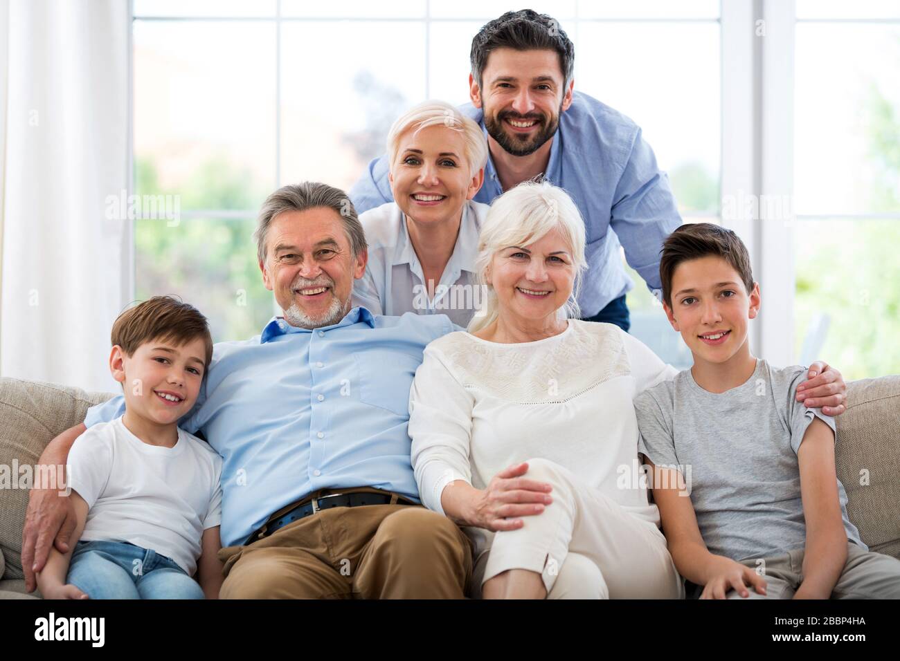 Family of three generations having fun together Stock Photo - Alamy