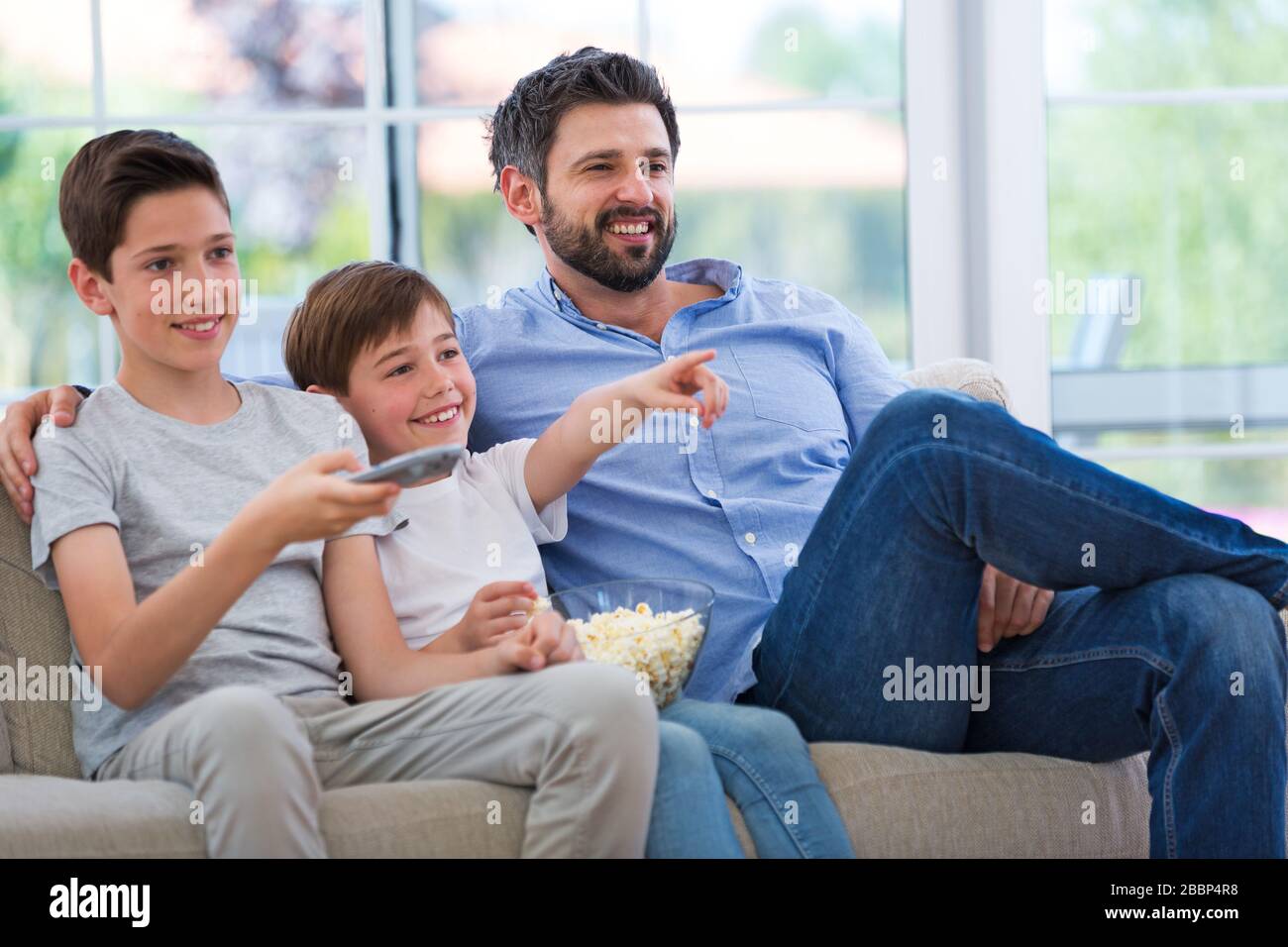 Family of three generations having fun together Stock Photo - Alamy