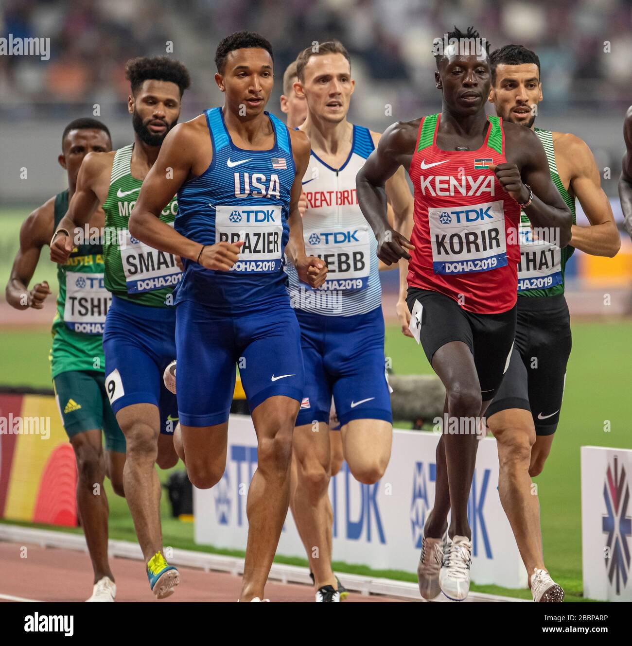 DOHA - QATAR - SEP 29: Emmanuel Kipkurui Korir (KEN) and Donavan ...