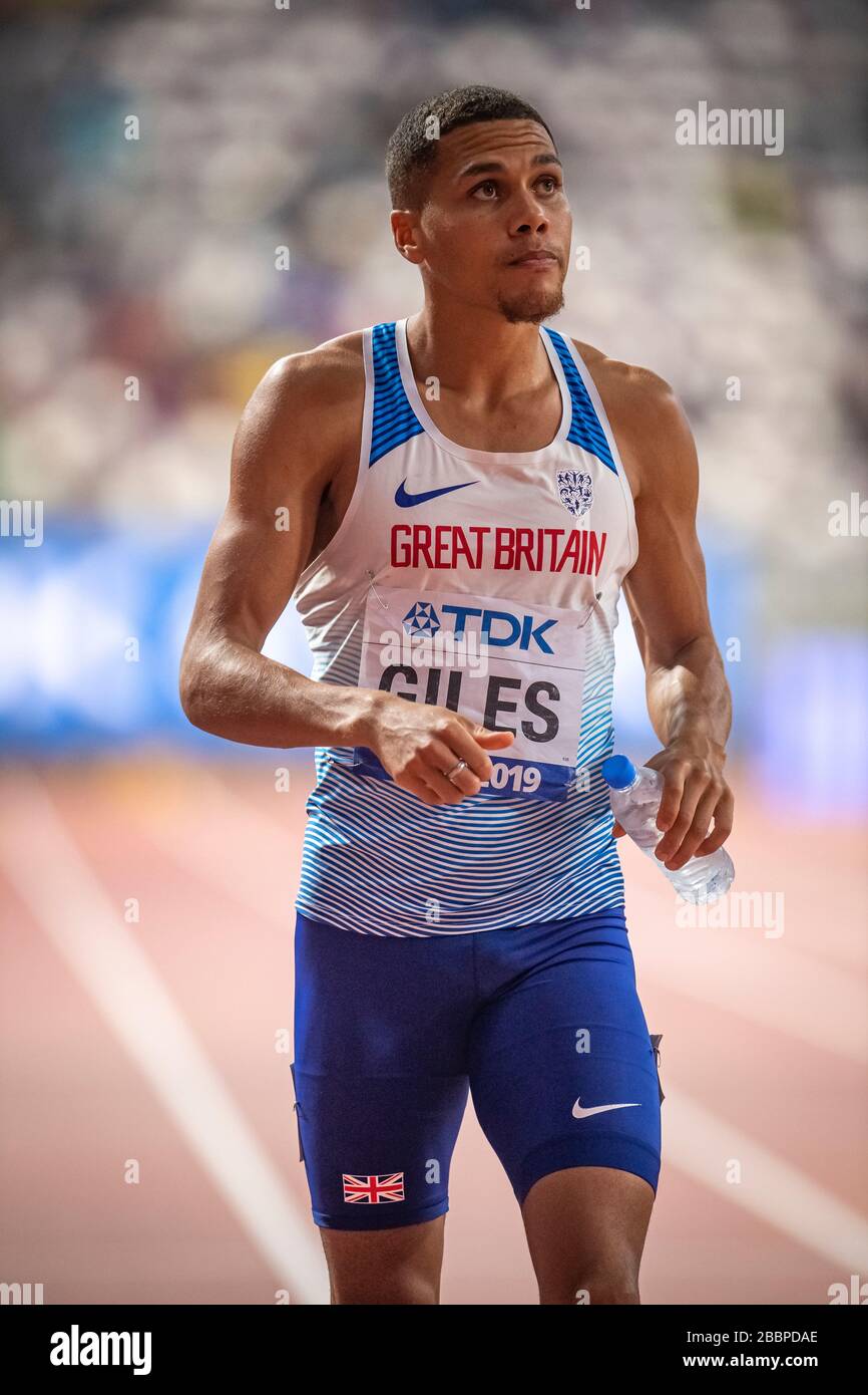 DOHA - QATAR - SEP 29: Elliot Giles (GB & NI) competing in the 800m ...