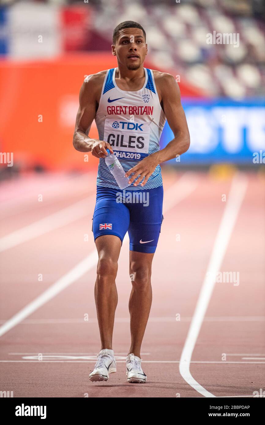 DOHA - QATAR - SEP 29: Elliot Giles (GB & NI) competing in the 800m ...