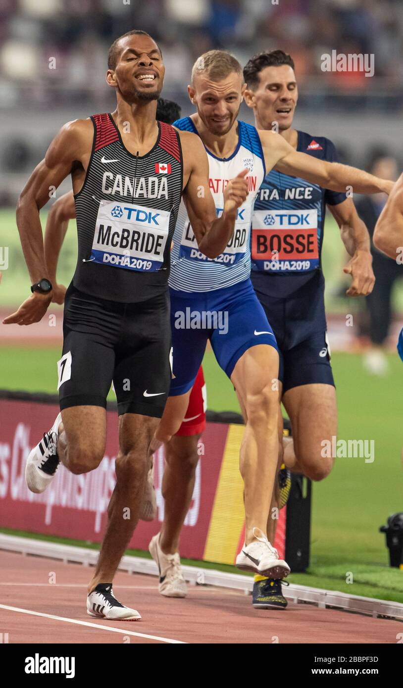 DOHA - QATAR - SEP 29: Brandon McBride (CAN) competing in the 800m semi ...