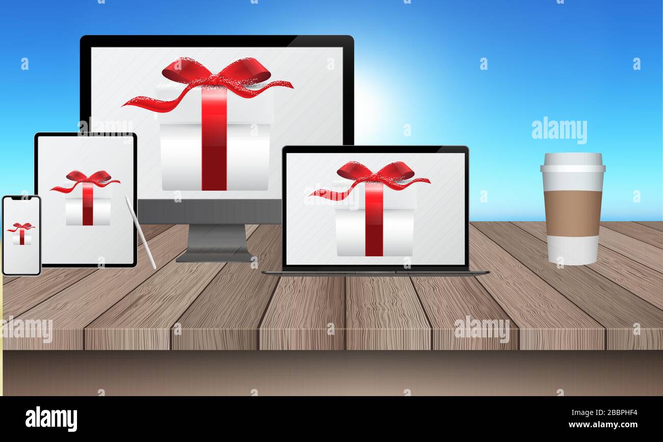Little paper display screen Stock Vector Images - Alamy