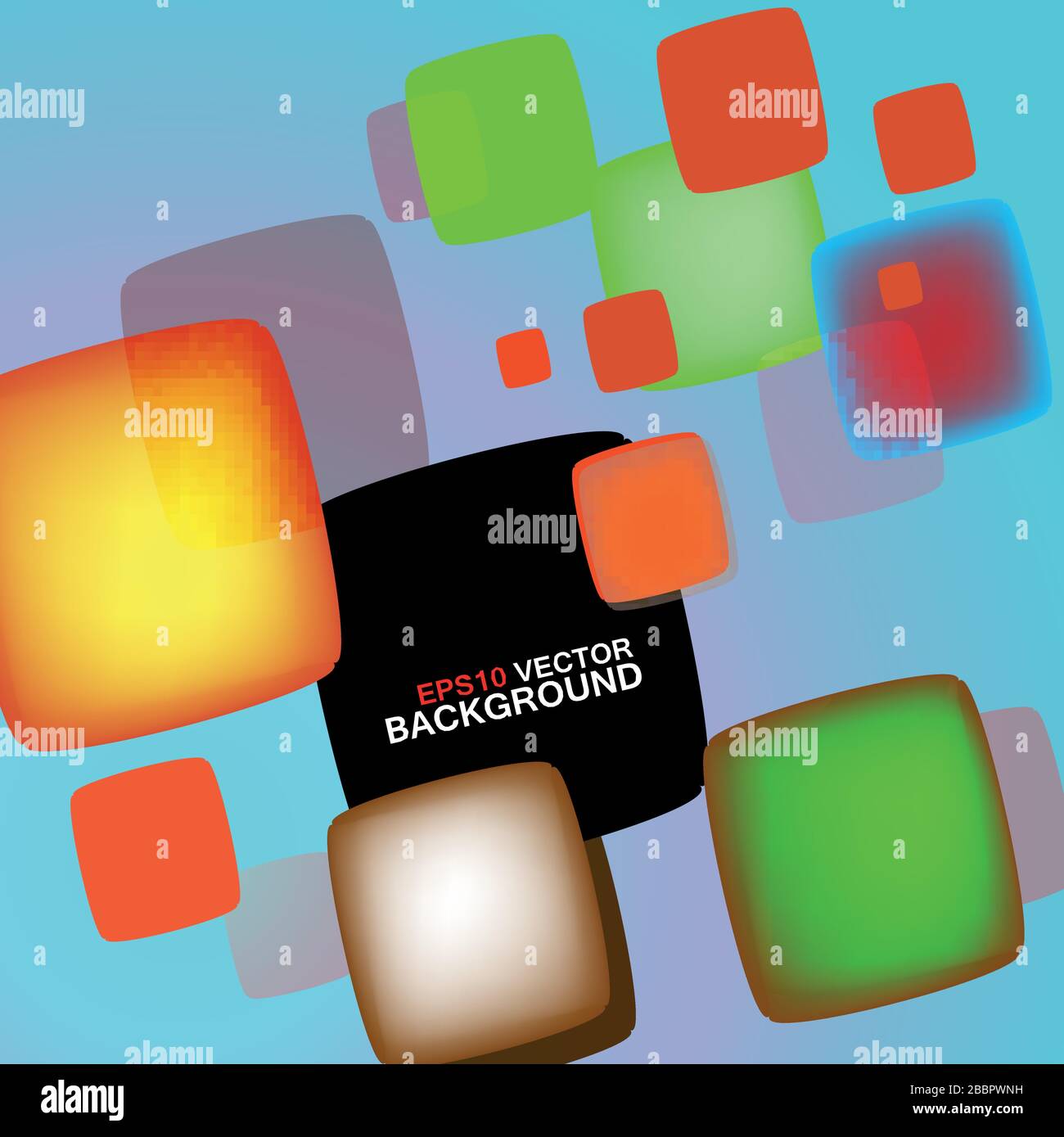 Vector bright squares with round corners white background Stock Vector ...