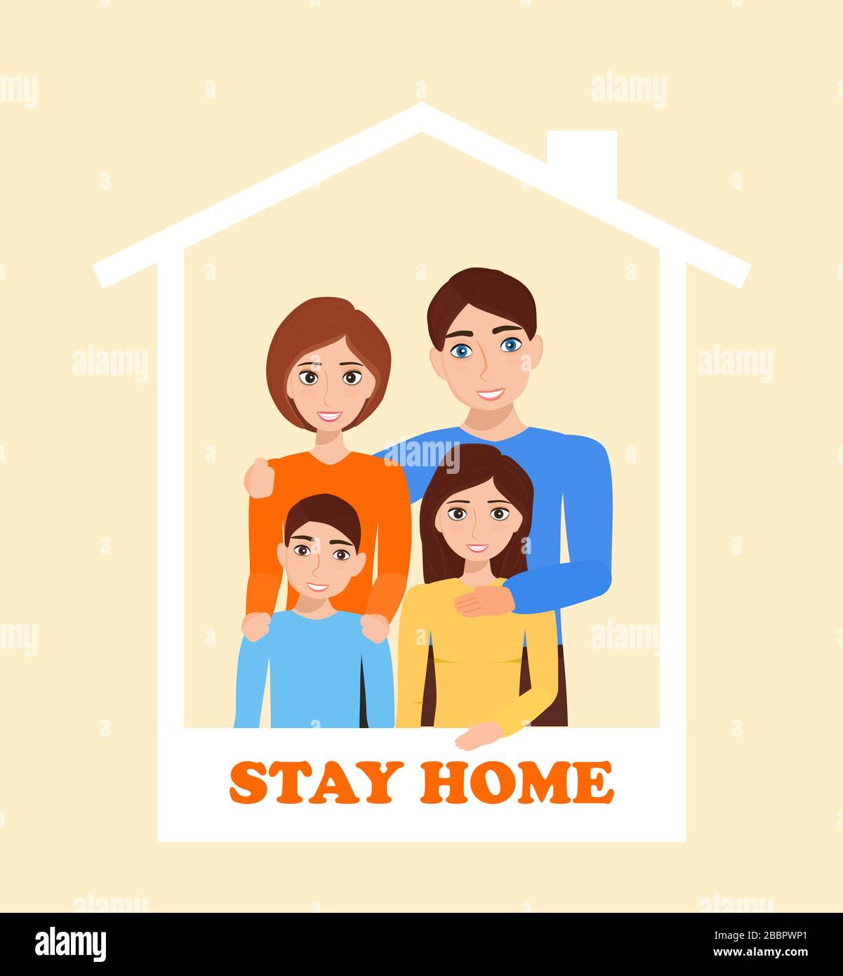 Stays home Stock Vector Images - Alamy