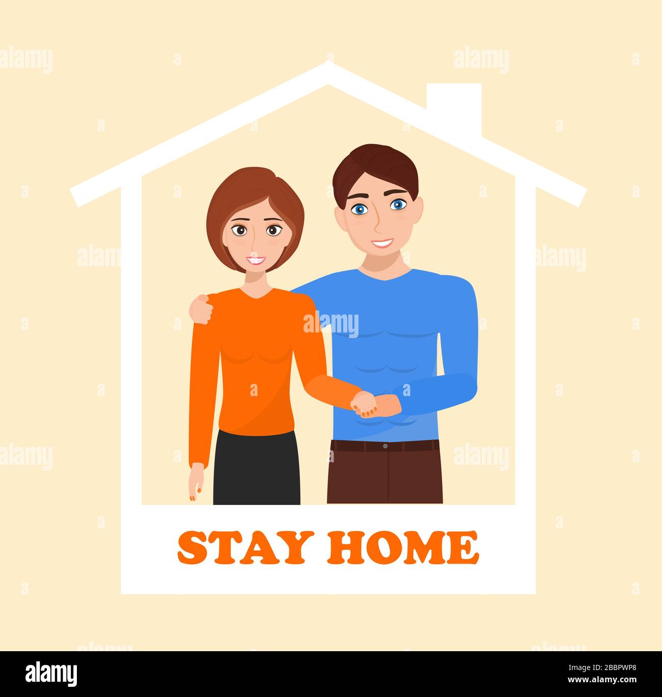 Stays home Stock Vector Images - Alamy