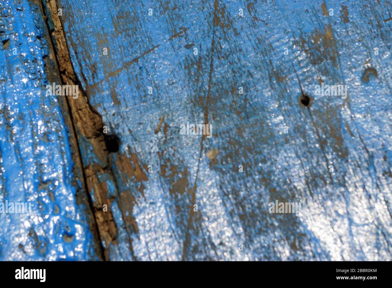 old rotten wooden blue door as background Stock Photo - Alamy