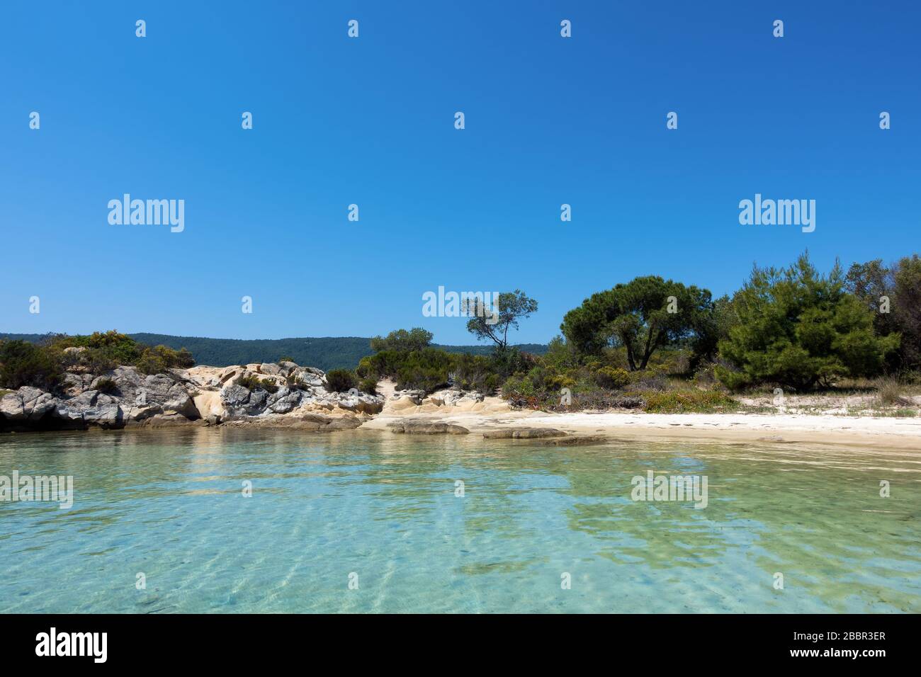 Amazing scenery by the sea in Diaporos island, Sithonia, Chalkidiki ...