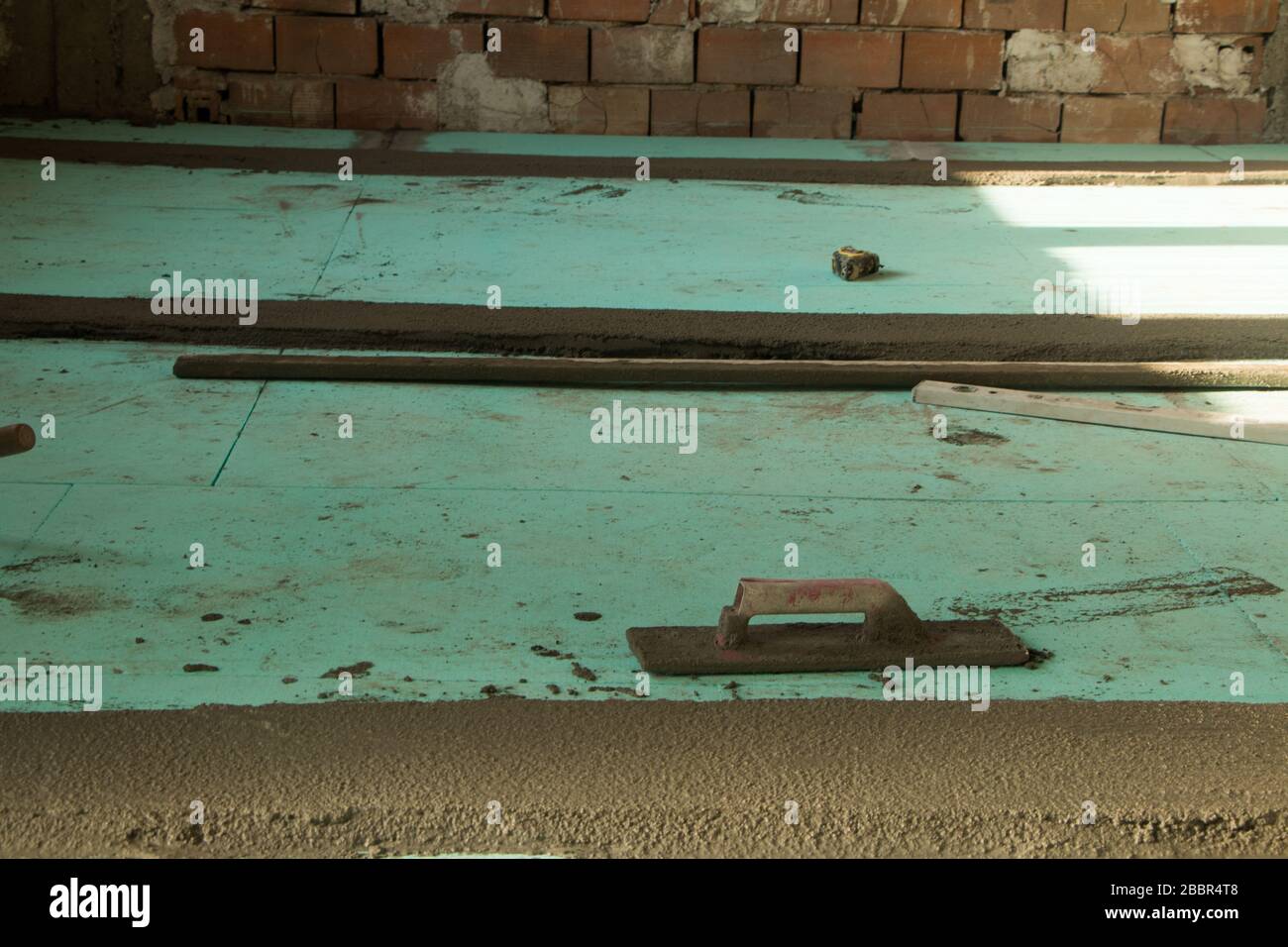 repair of house floor insulation and wall insulation Stock Photo - Alamy