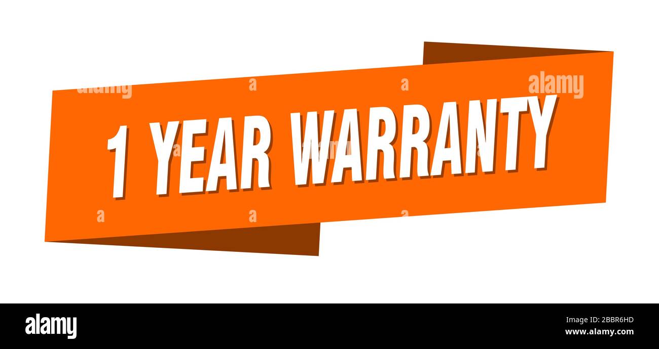 1 year warranty banner template. 1 year warranty ribbon label sign ...