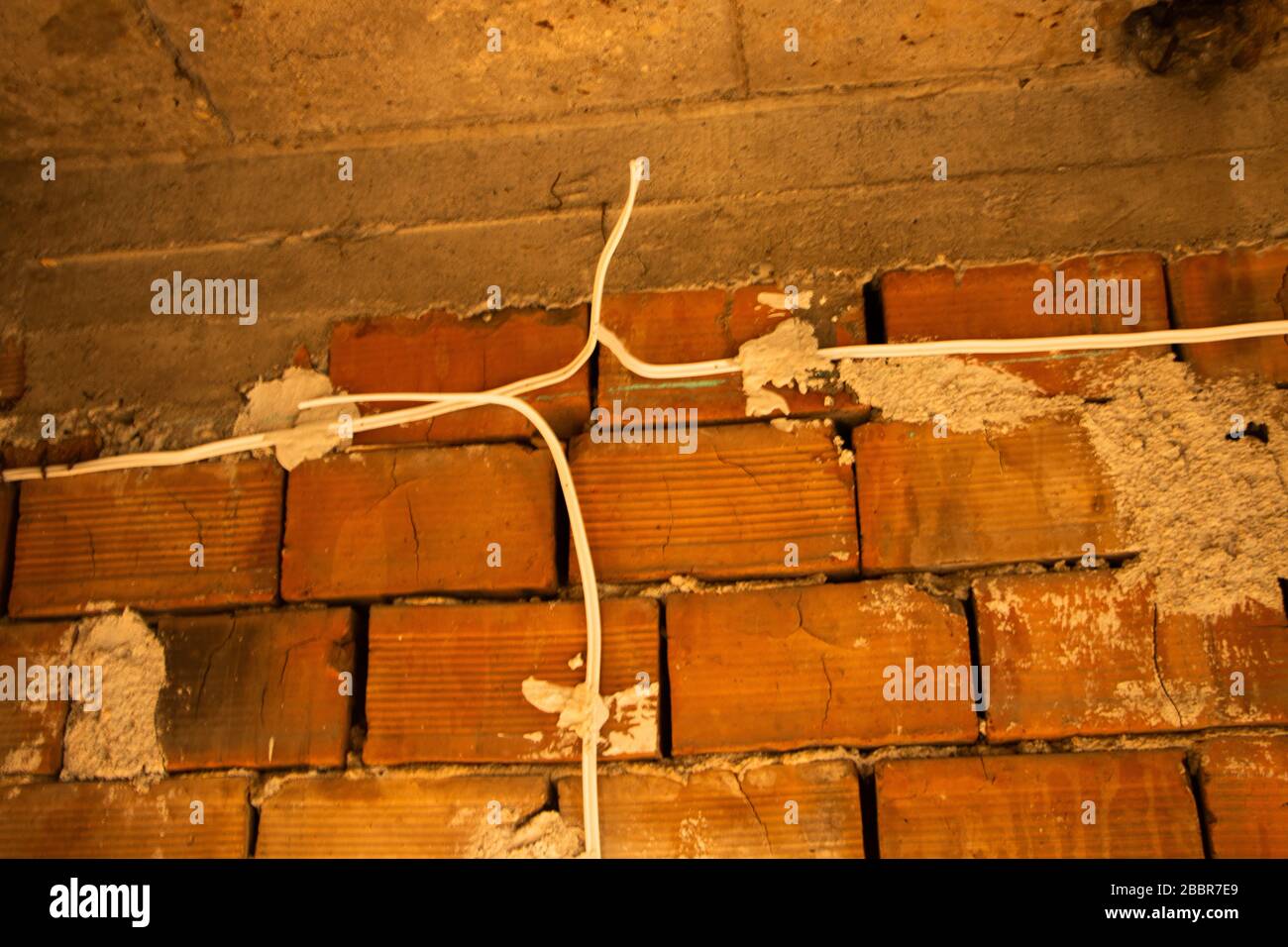 repair of house floor insulation and wall insulation Stock Photo - Alamy