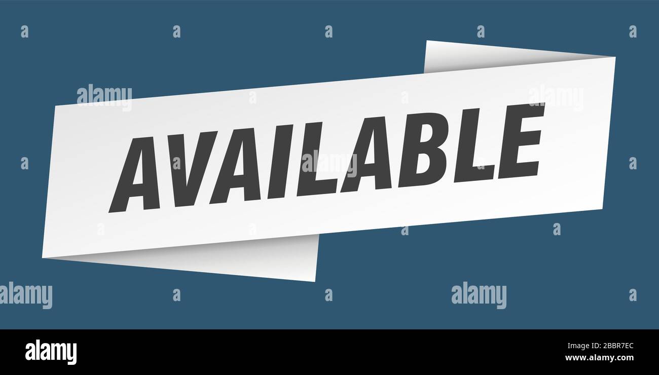 available banner template. available ribbon label sign Stock Vector ...