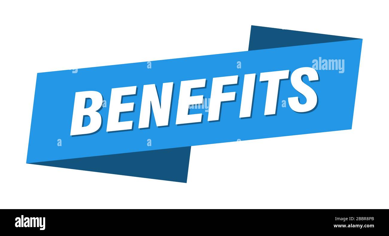 benefits banner template. benefits ribbon label sign Stock Vector Image ...
