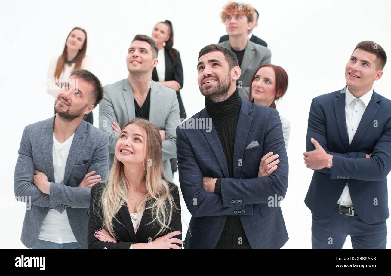 People look upward hi-res stock photography and images - Alamy
