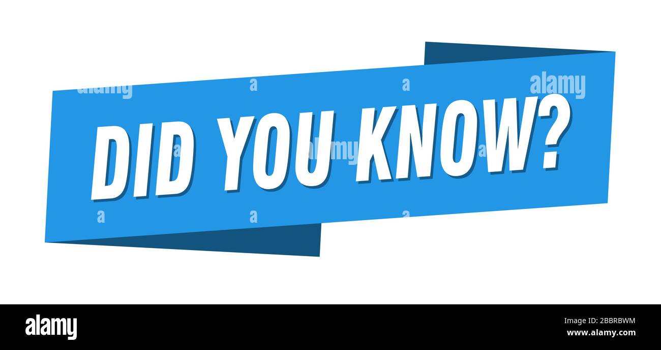 did you know banner template. did you know ribbon label sign Stock ...