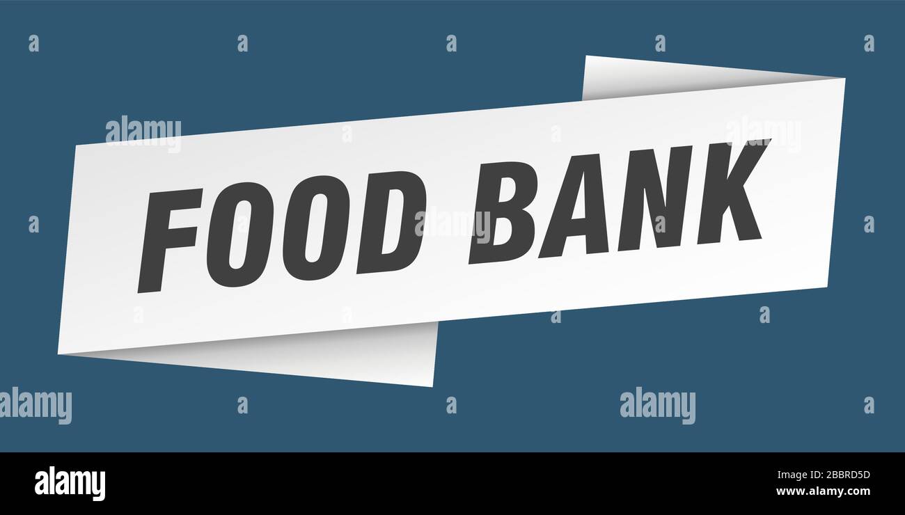 food bank banner template. food bank ribbon label sign Stock Vector ...