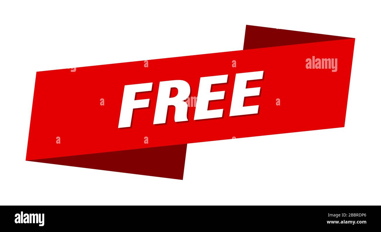 free banner template. free ribbon label sign Stock Vector Image & Art ...