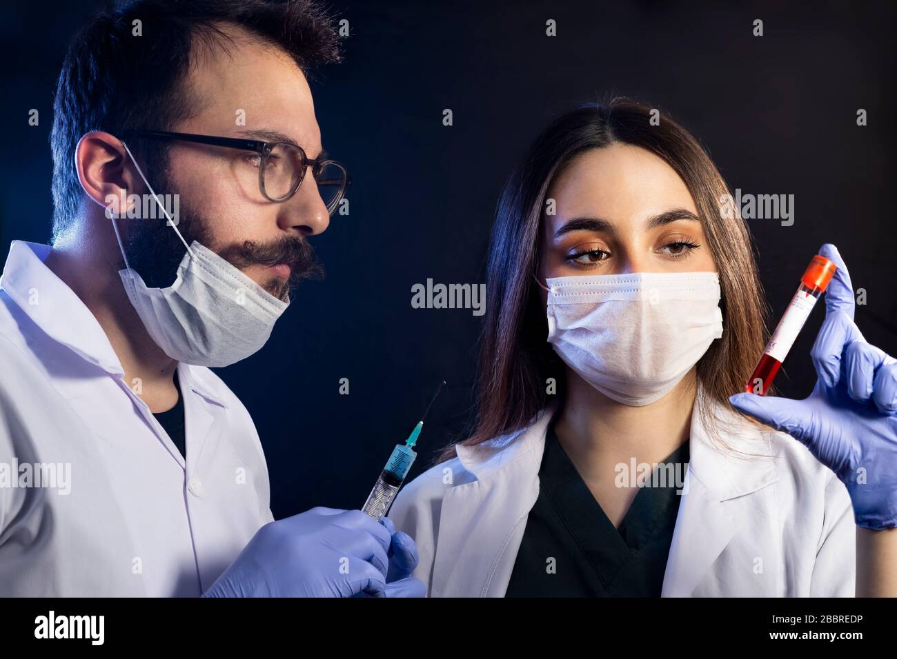 Blood sample nurse hi-res stock photography and images - Alamy