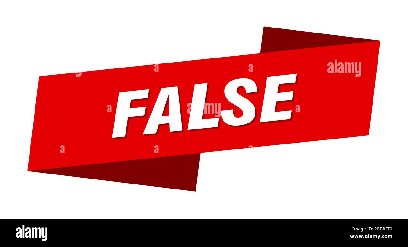 false banner template. false ribbon label sign Stock Vector Image & Art ...