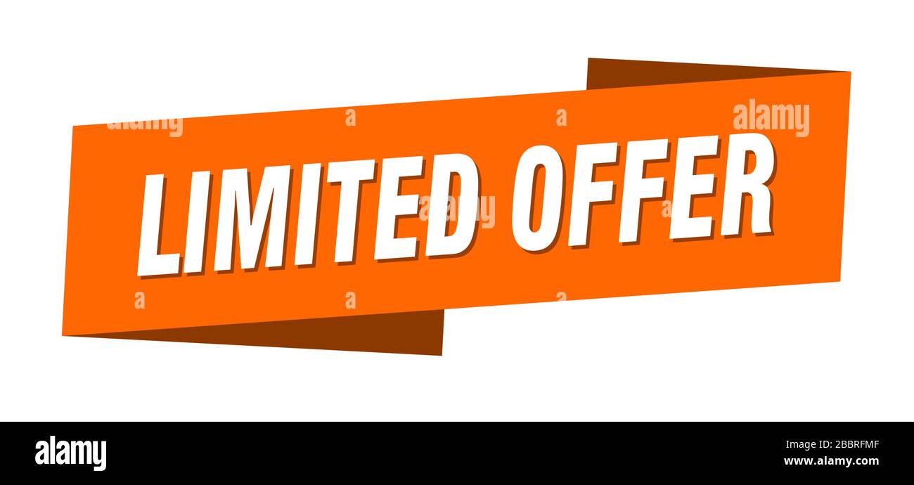 limited offer banner template. limited offer ribbon label sign Stock ...