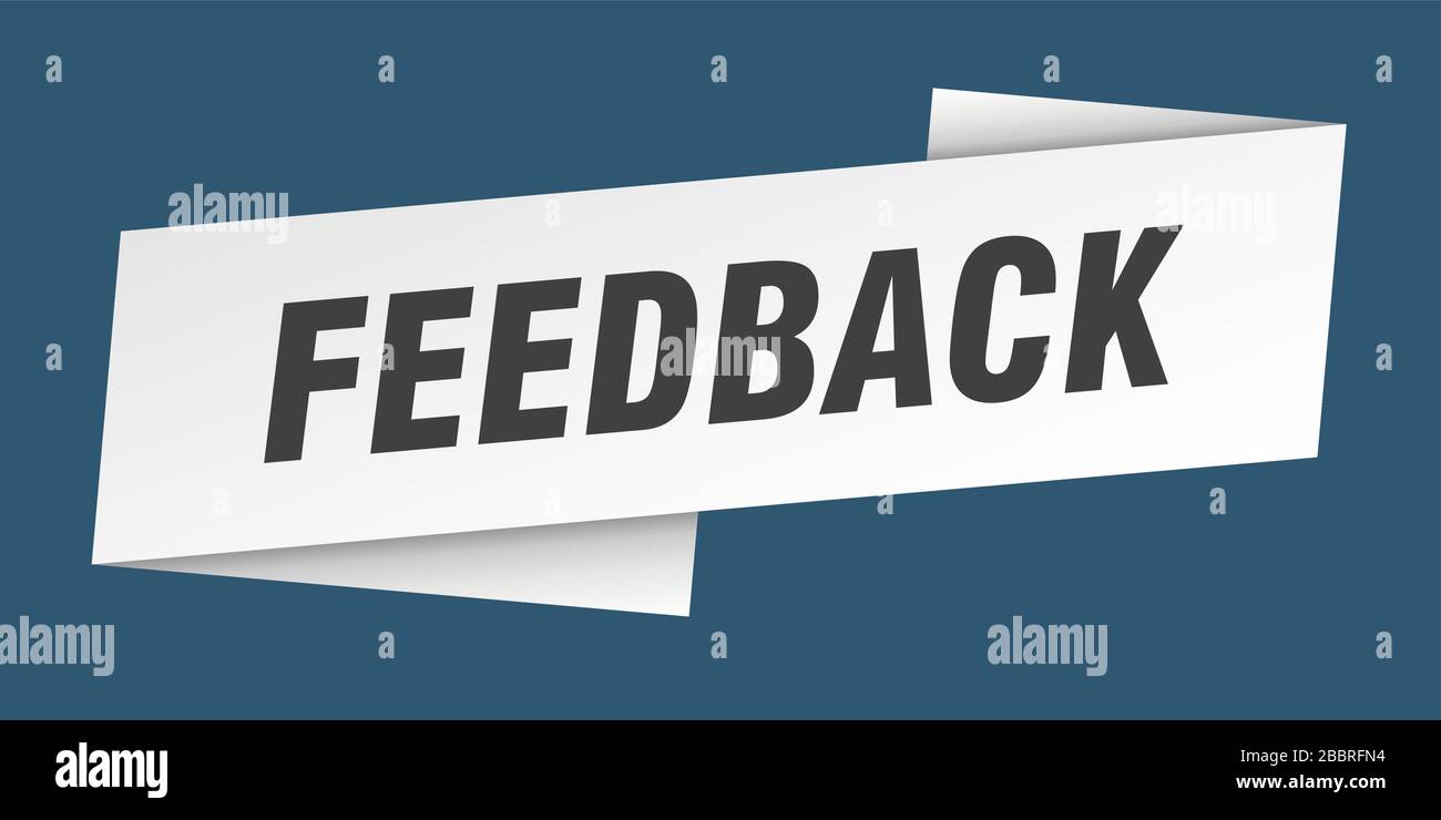 feedback banner template. feedback ribbon label sign Stock Vector Image ...