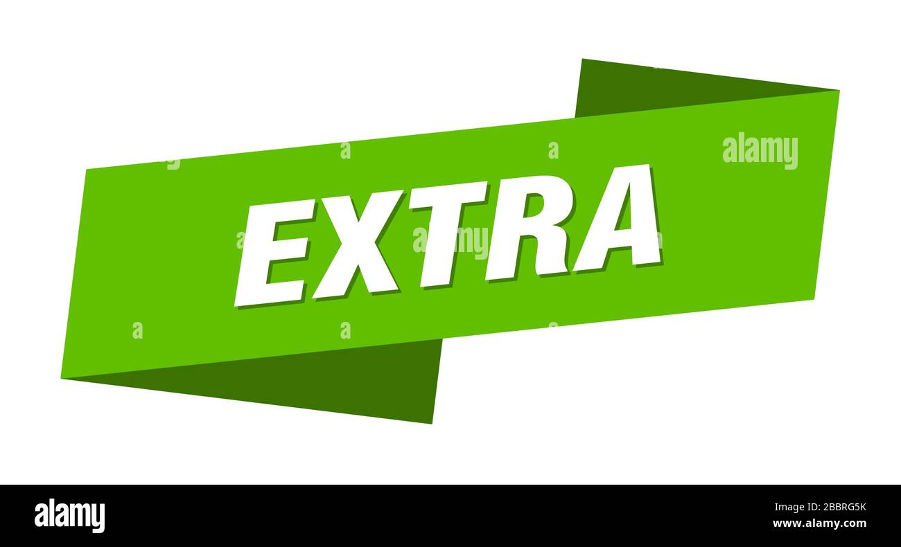 extra banner template. extra ribbon label sign Stock Vector Image & Art ...