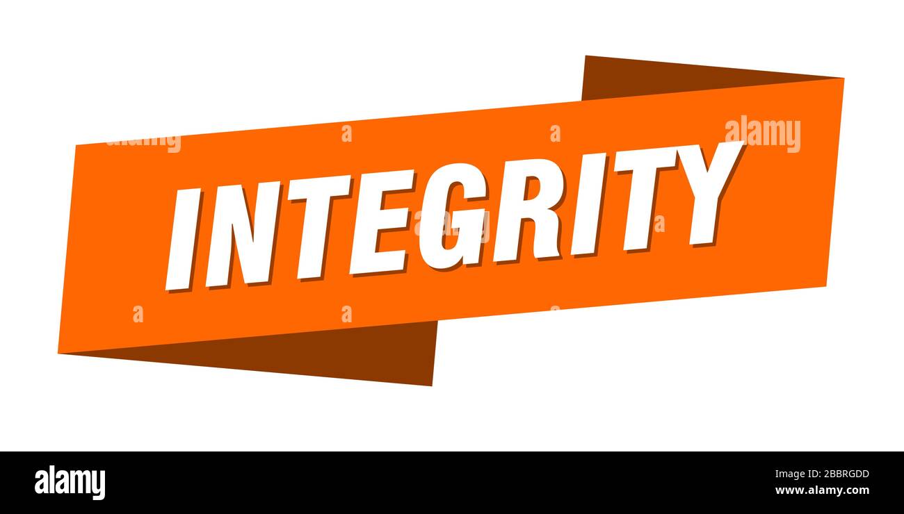 integrity banner template. integrity ribbon label sign Stock Vector ...