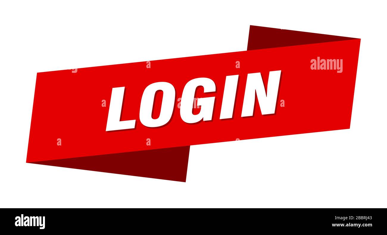 login banner template. login ribbon label sign Stock Vector Image & Art ...
