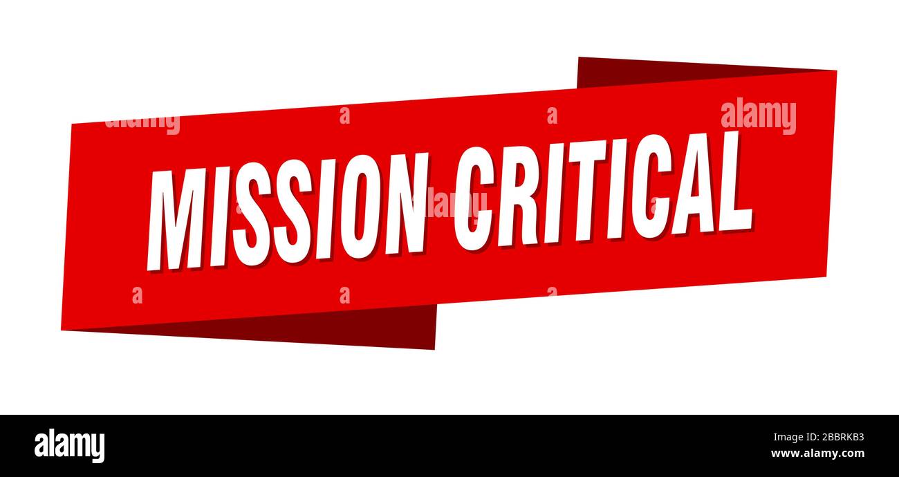 mission critical banner template. mission critical ribbon label sign ...