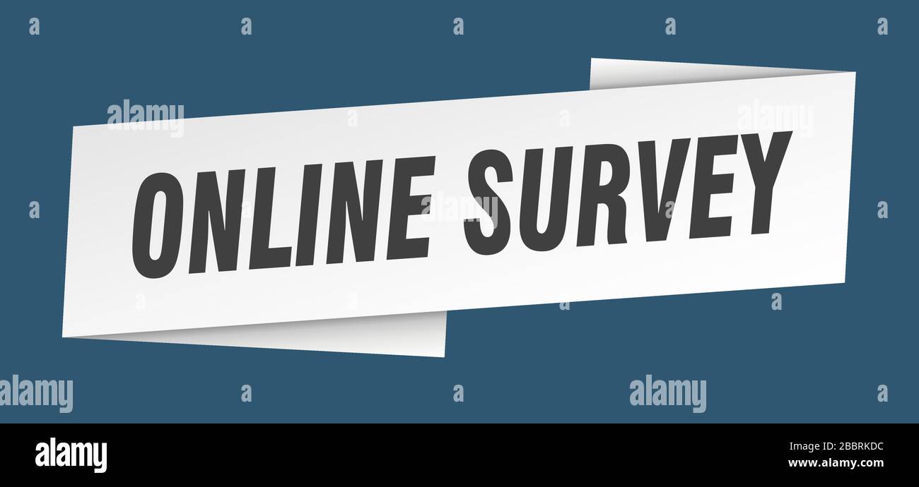 online survey banner template. online survey ribbon label sign Stock ...